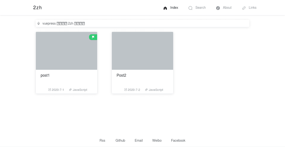 Vue Mini Blog Forked Codesandbox