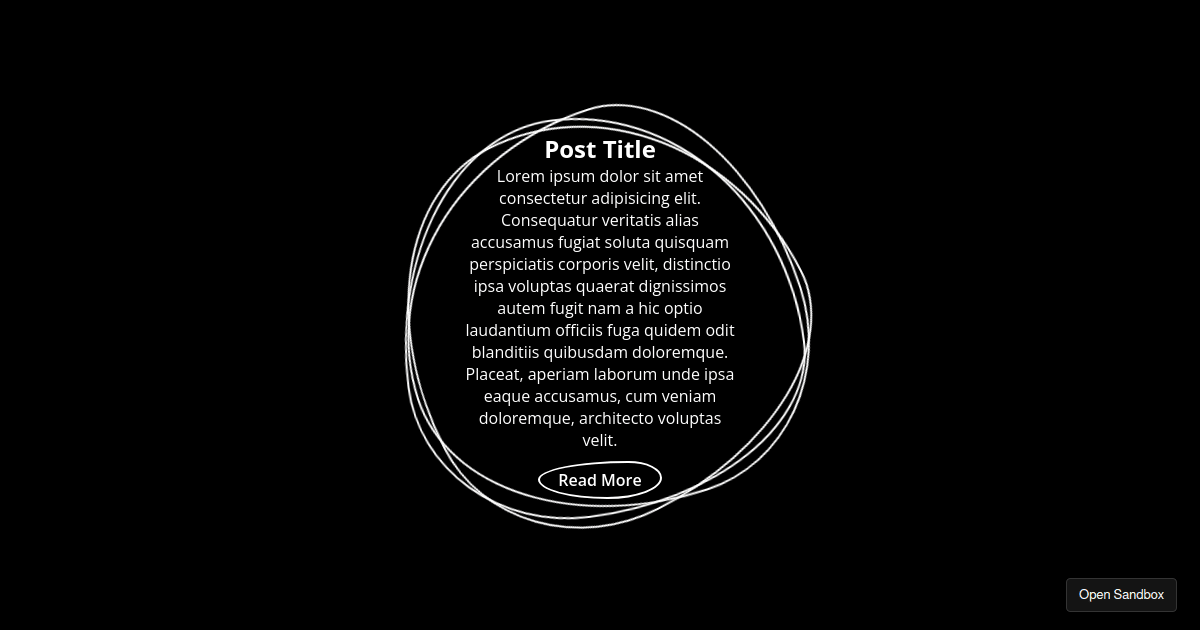 Creative Div Box Design - Codesandbox