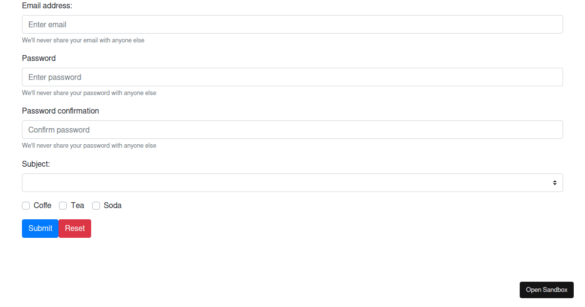 Validation Components - BootstrapVue - Codesandbox