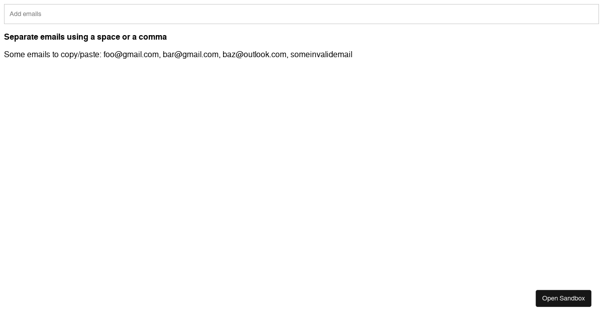 Email Input Codesandbox