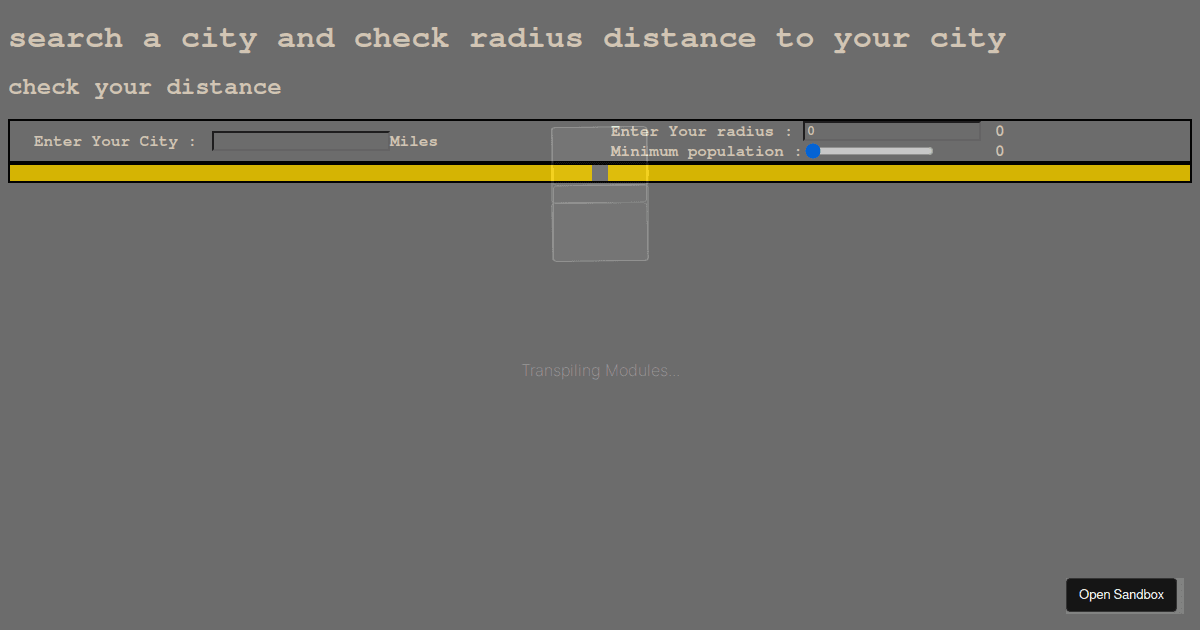 map distance - Codesandbox