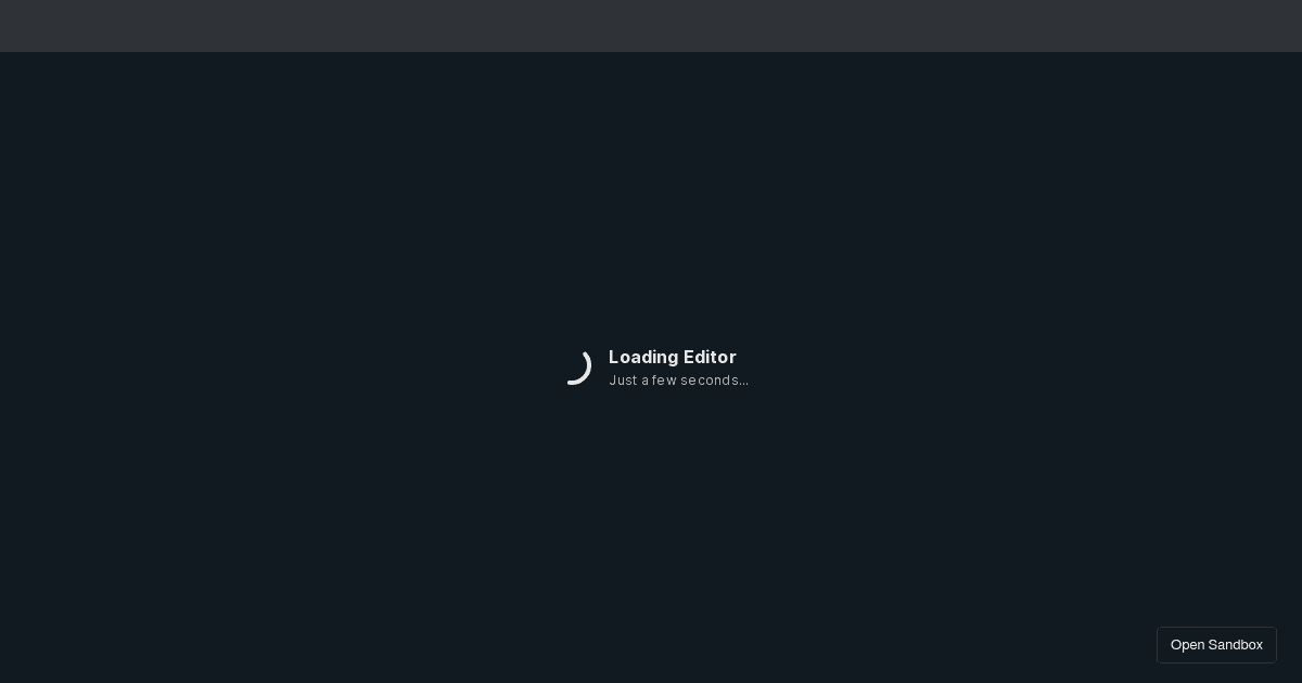 Configure Basics Codesandbox