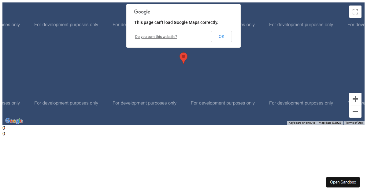 Geolocation (React Google MAps) - Codesandbox