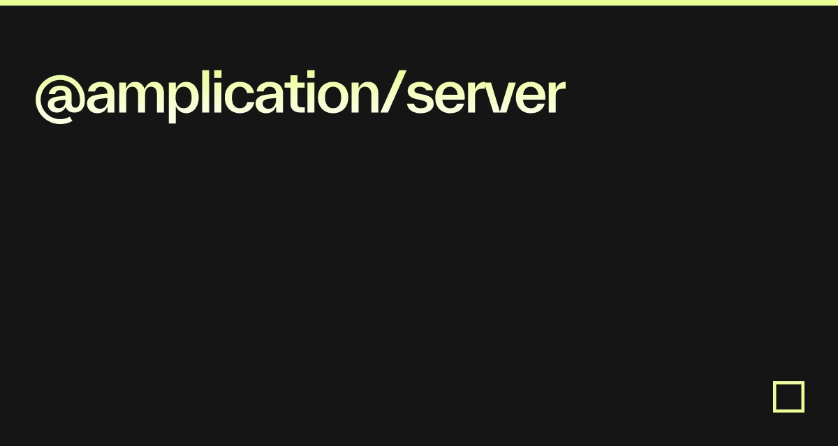 @amplication/server - Codesandbox