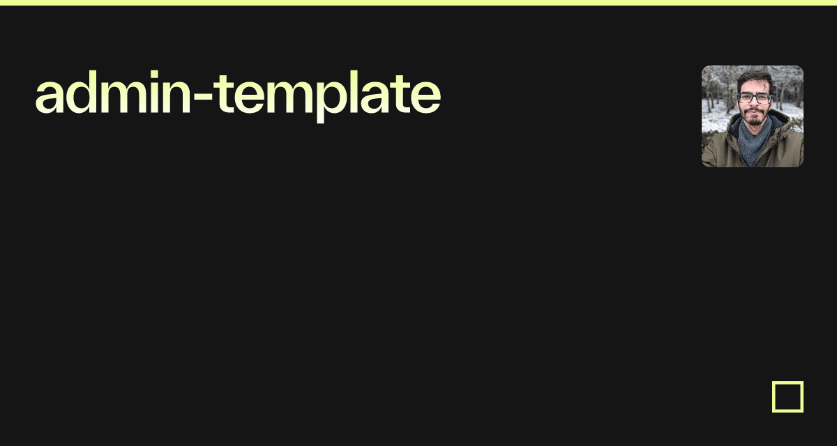 admin-template - Codesandbox