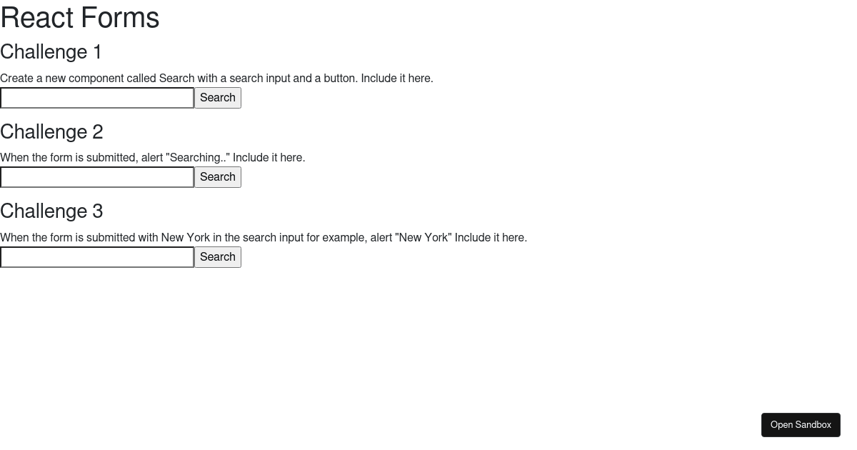 React form (forked) - Codesandbox