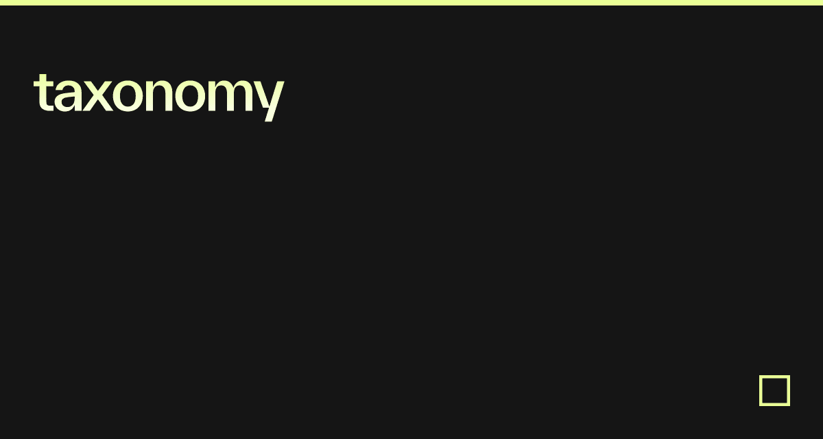 taxonomy - Codesandbox