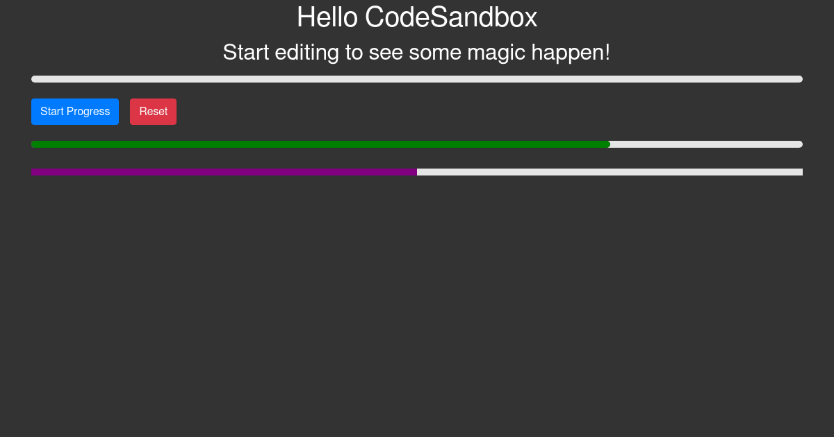 progress-bar - Codesandbox