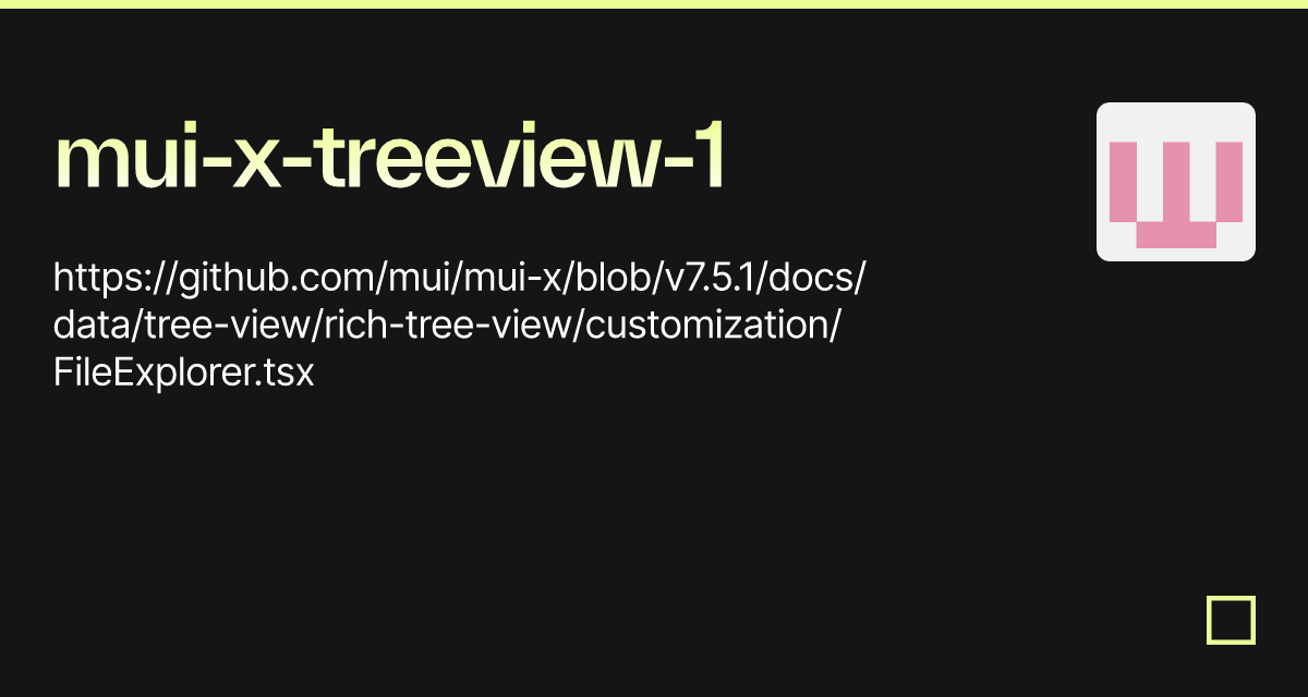 mui-x-treeview-1 - Codesandbox