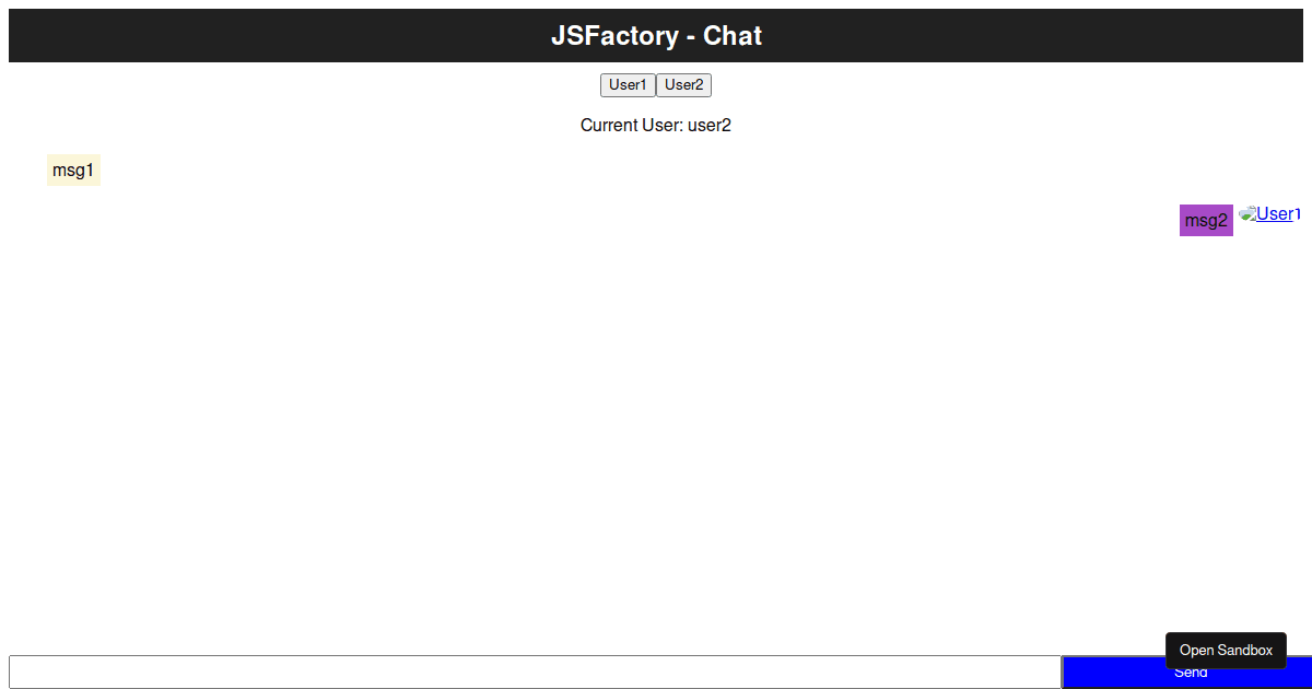 chatbox - Codesandbox