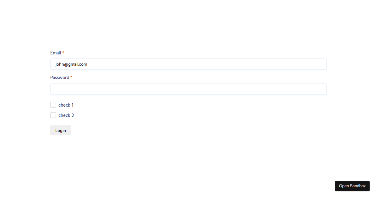 Example A Login Form React Formbuilder Forked Codesandbox