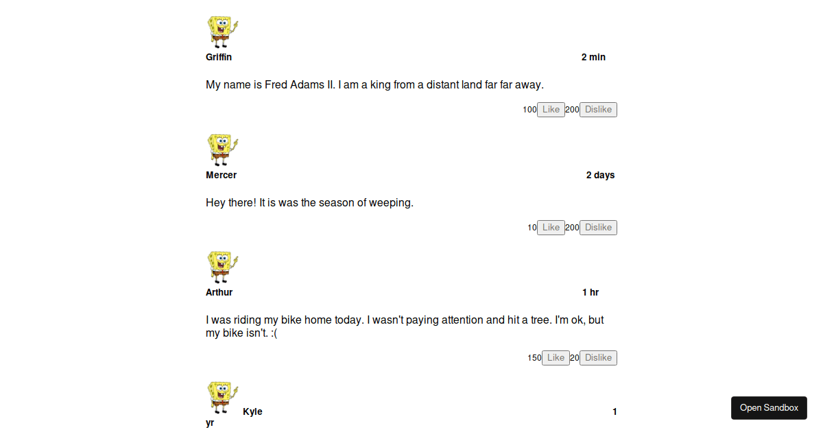 social-media-posts-project - Codesandbox