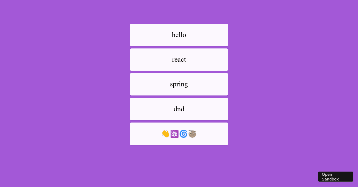 react-spring-dnd (forked) - Codesandbox
