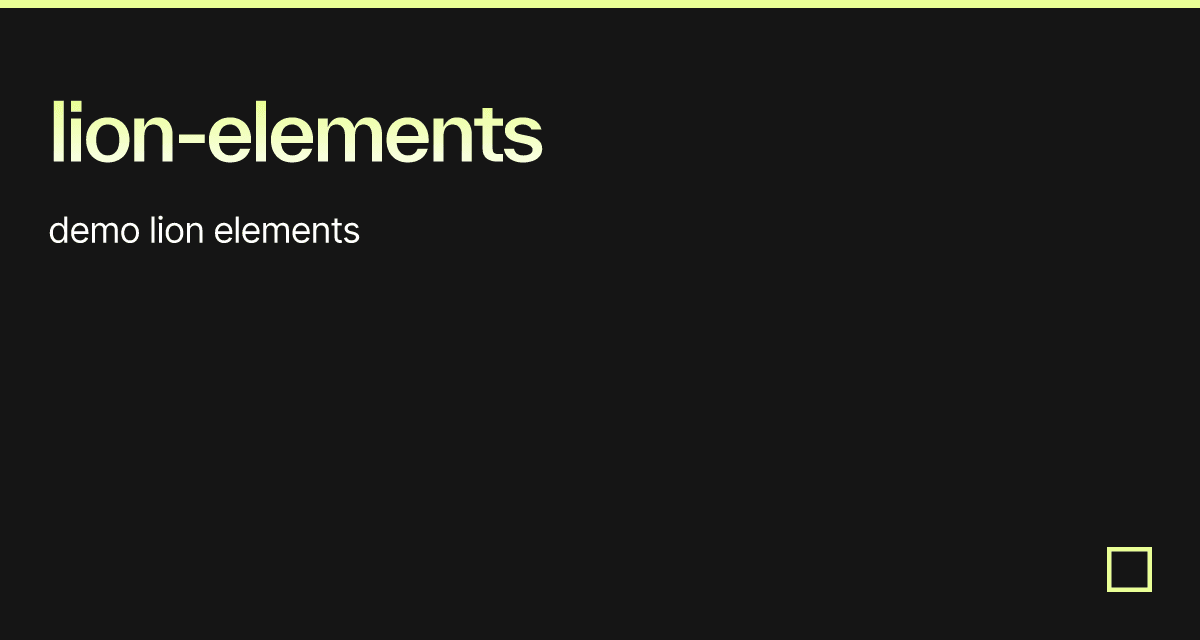 lion-elements - Codesandbox