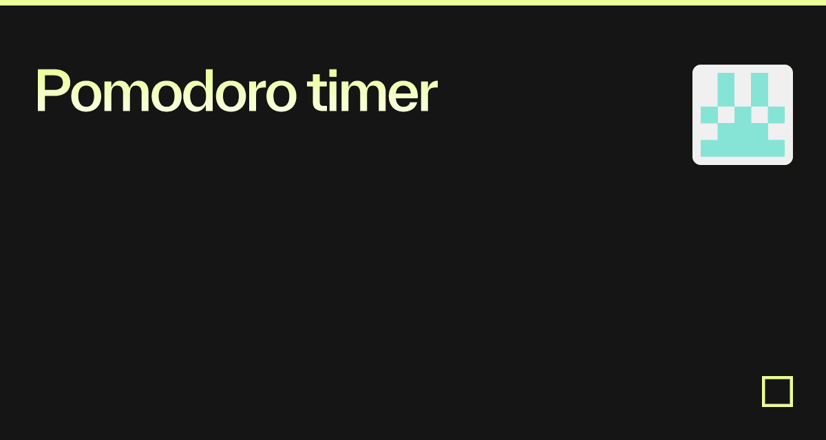 Pomodoro timer - Codesandbox