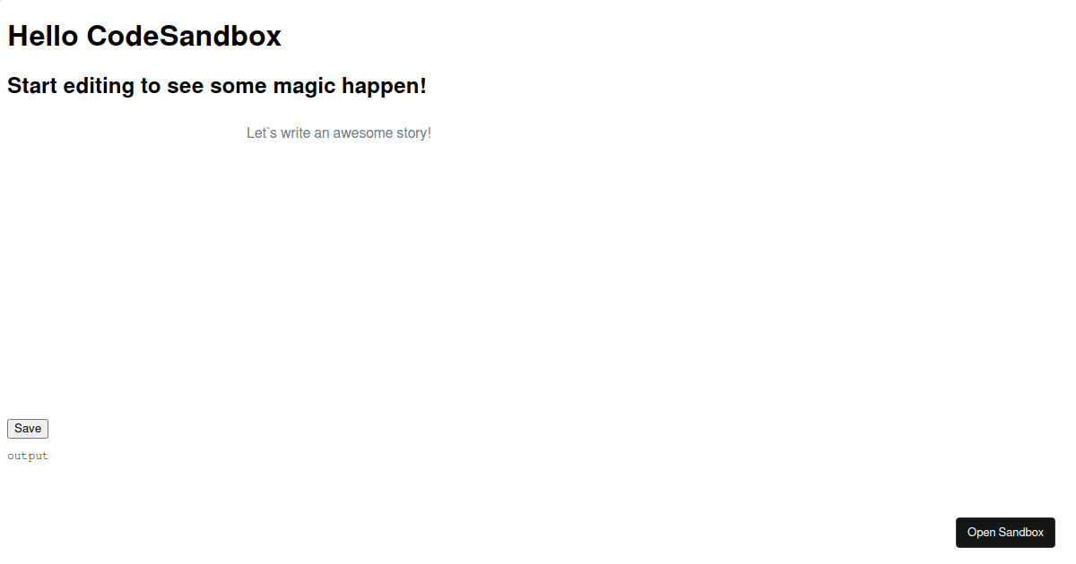 editorJs (forked) - Codesandbox