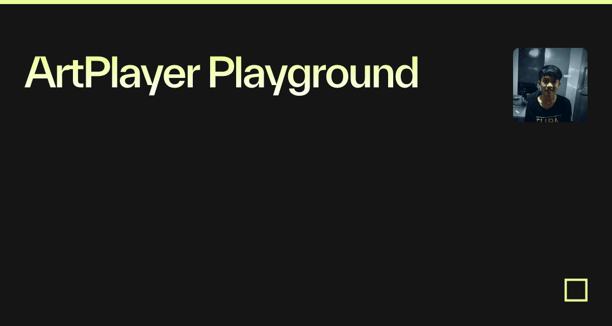 ArtPlayer Playground - Codesandbox