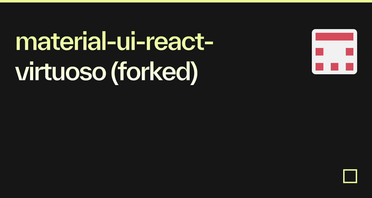 material-ui-react-virtuoso (forked) - Codesandbox