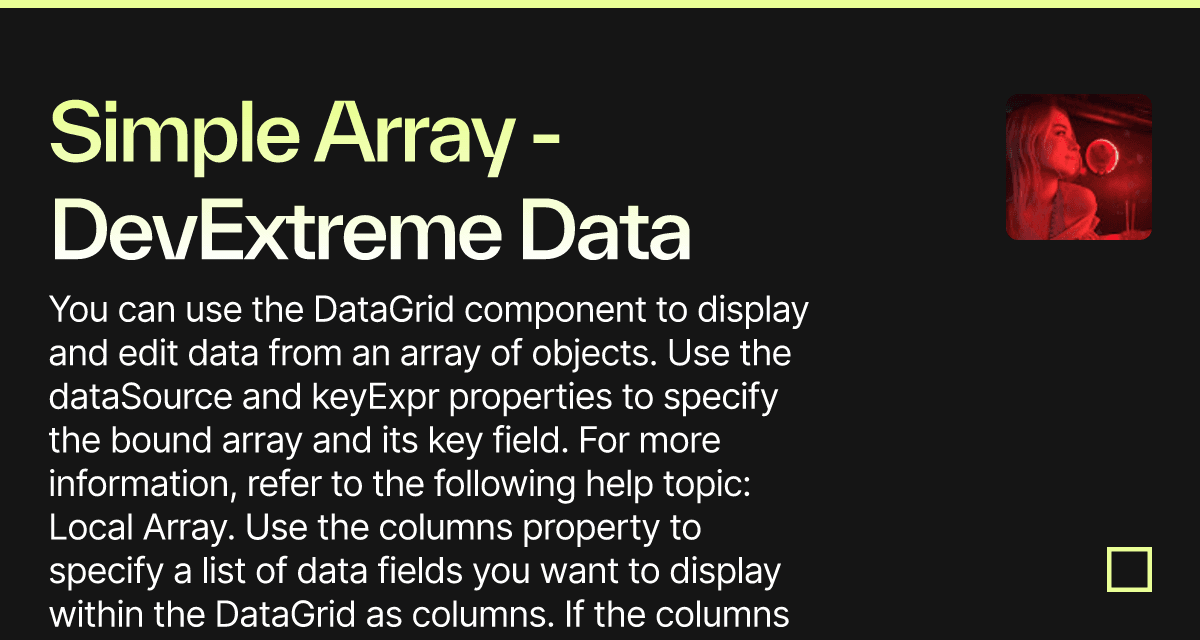 Simple Array Devextreme Data Grid Forked Codesandbox