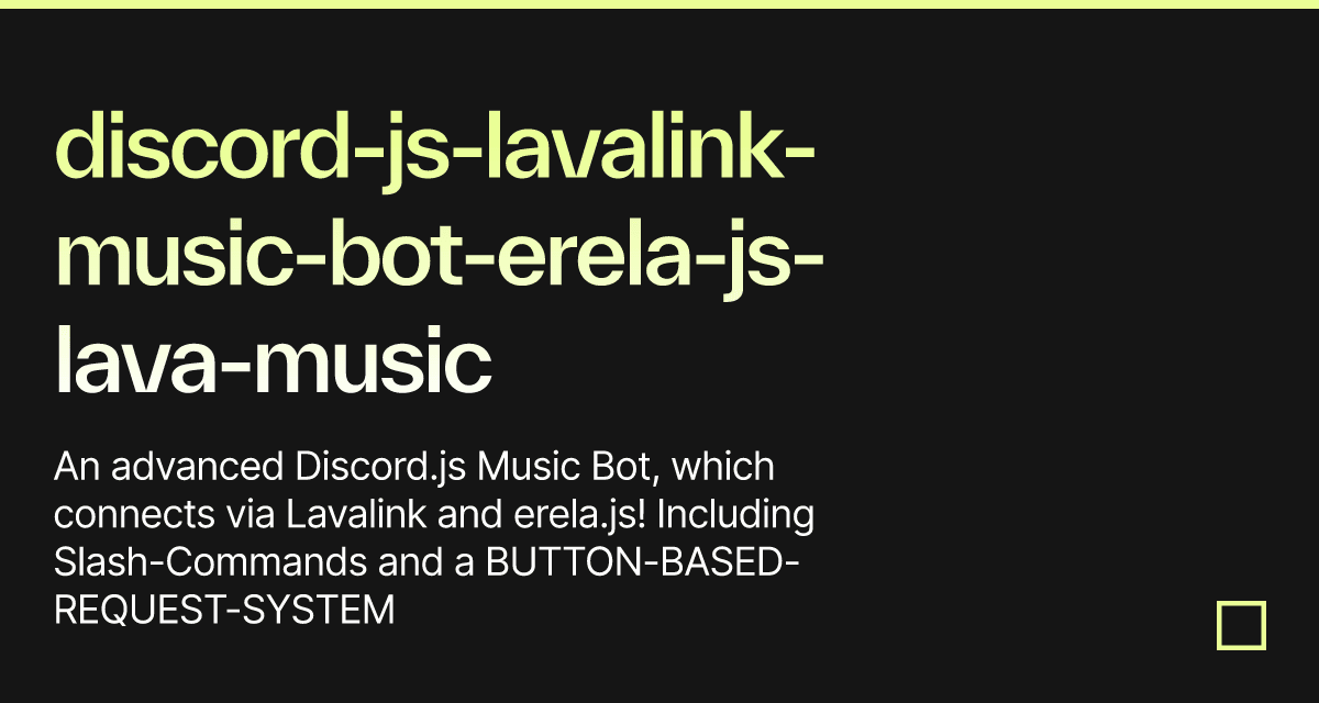 Discord Js Lavalink Music Bot Erela Js Lava Music Codesandbox