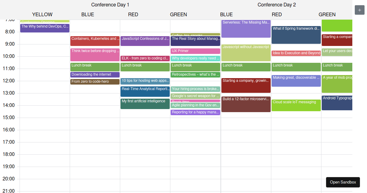 timetable-react-dnd - Codesandbox