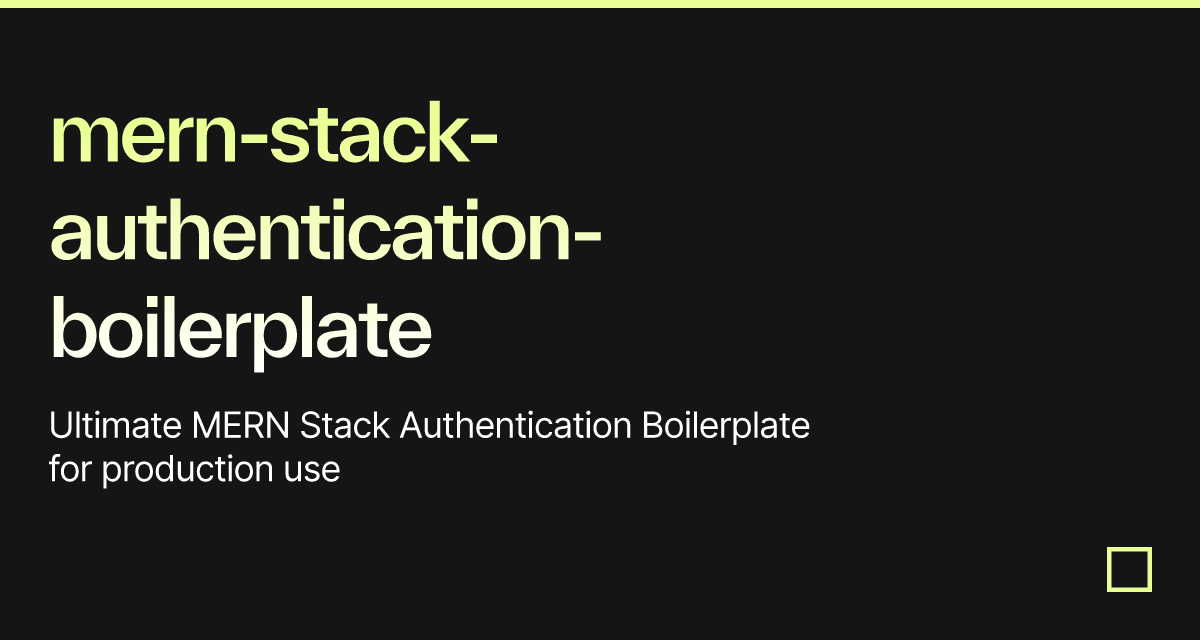 mern-stack-authentication-boilerplate - Codesandbox