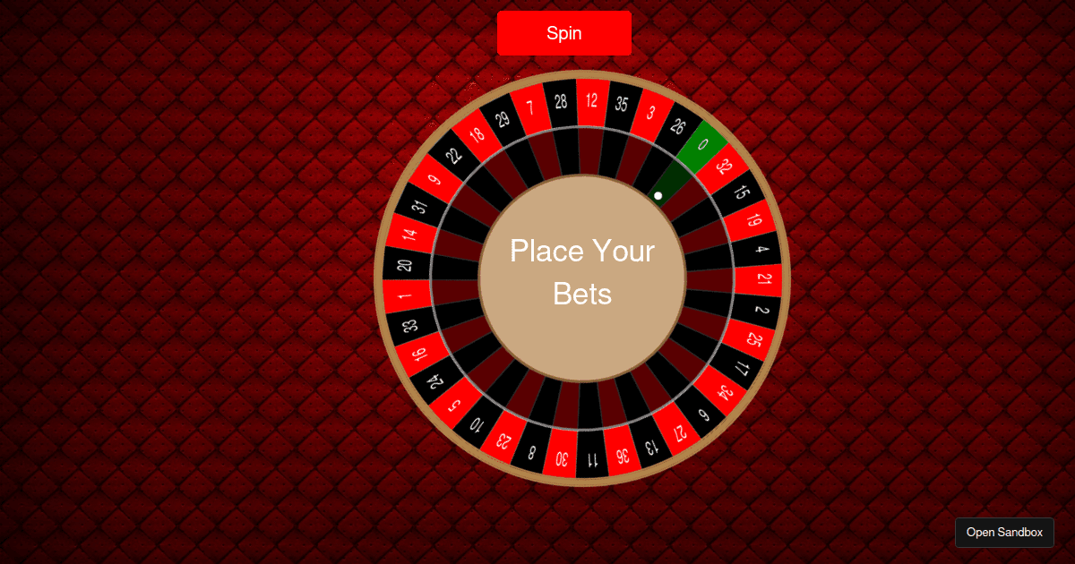 Roulette-Demo - Codesandbox