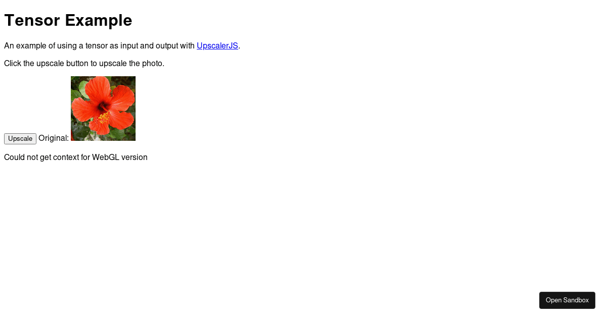 @upscalerjs/examples.tensors - Codesandbox