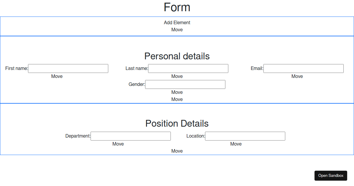 react-beautiful-dnd-form - Codesandbox