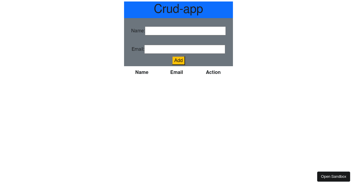 crud-application - Codesandbox