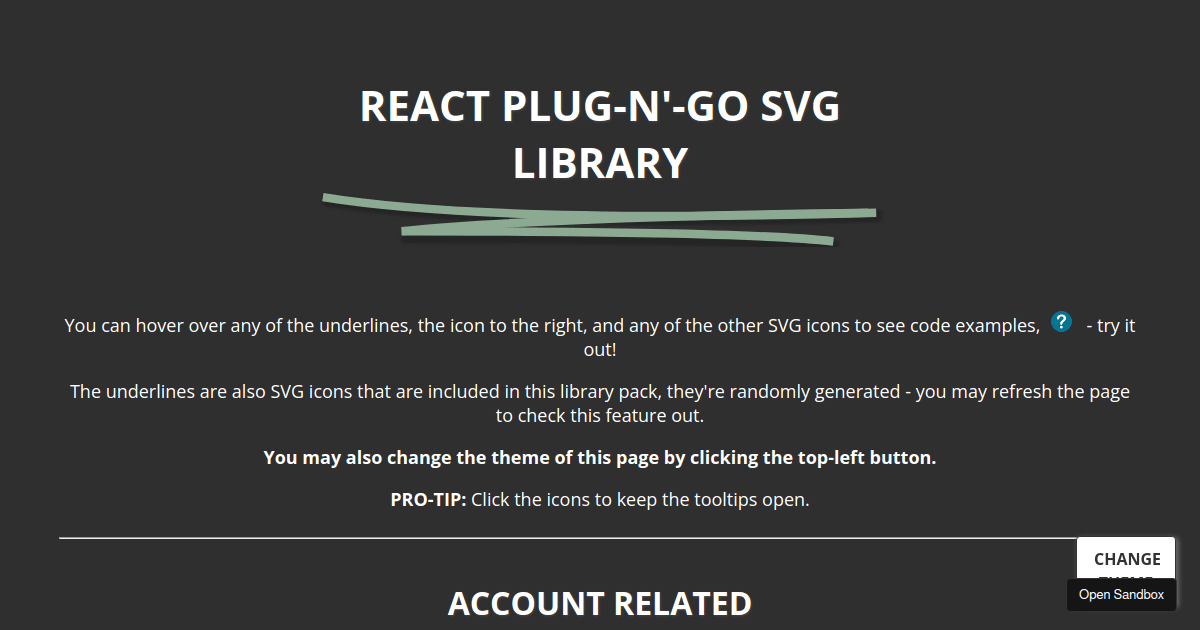 React Plug-N-Go SVG Library - Codesandbox