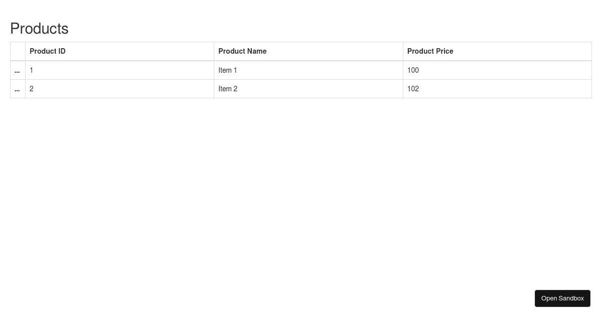 React Bootstrap Table Next Basic Example Codesandbox