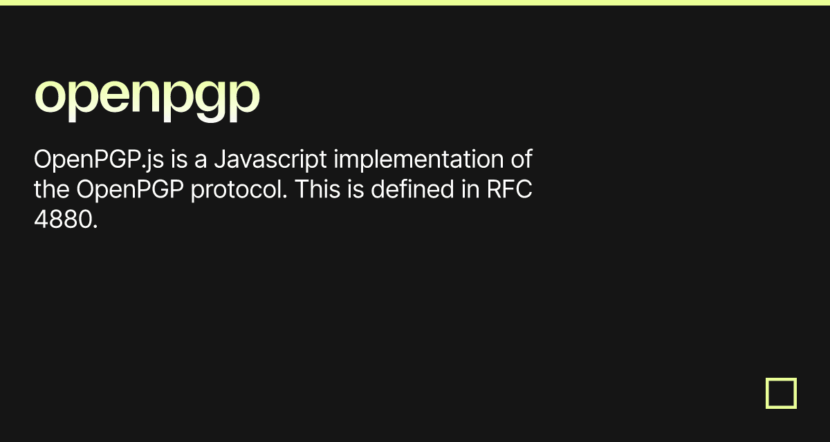 openpgp - Codesandbox