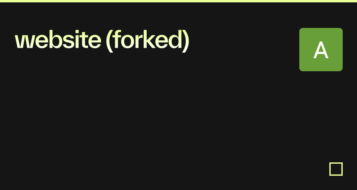 website (forked) - Codesandbox