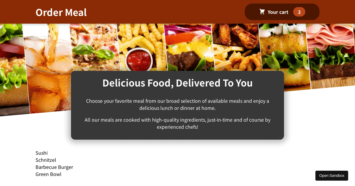 food-order-app - Codesandbox