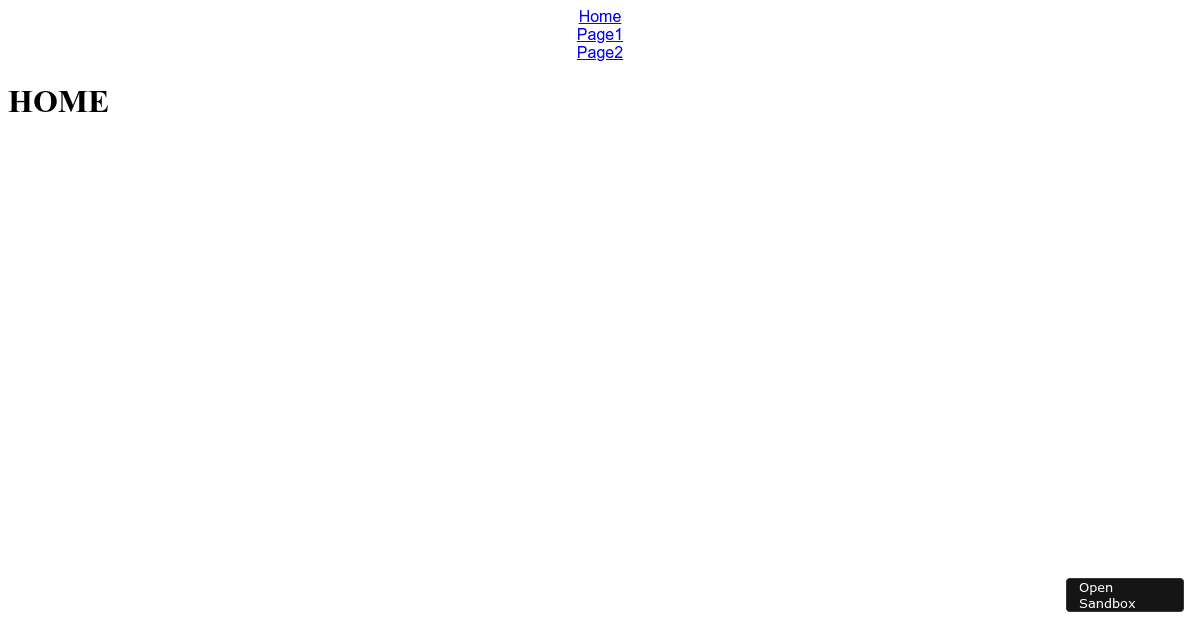 React Router Codesandbox