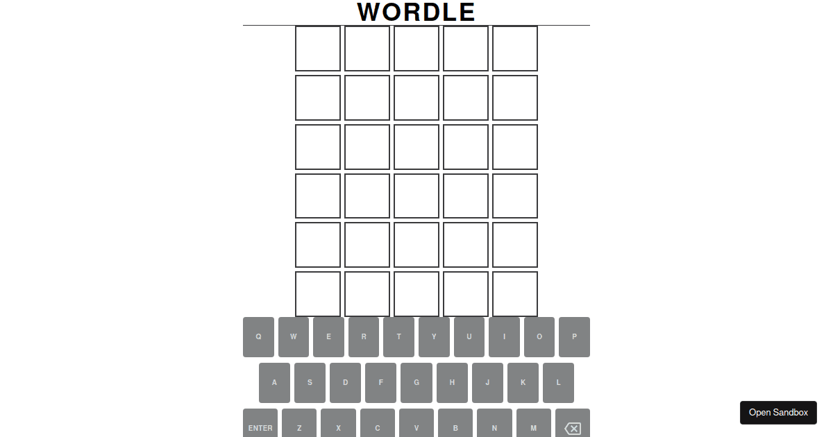 wordle - Codesandbox
