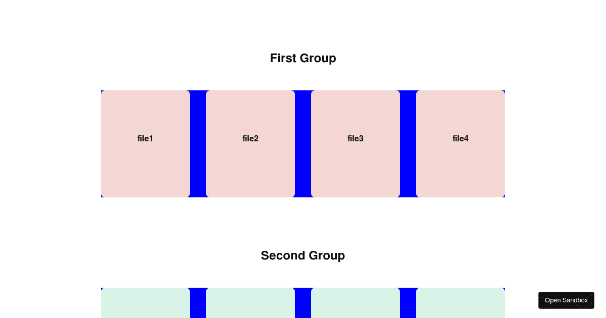 14: react-dnd, sortable grid, multiple groups - Codesandbox