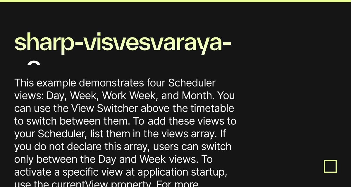 sharp-visvesvaraya-z6rqqz - Codesandbox