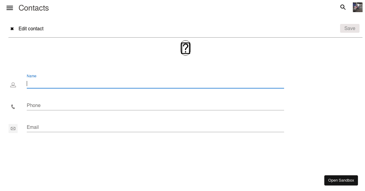 Google-Contacts - Codesandbox