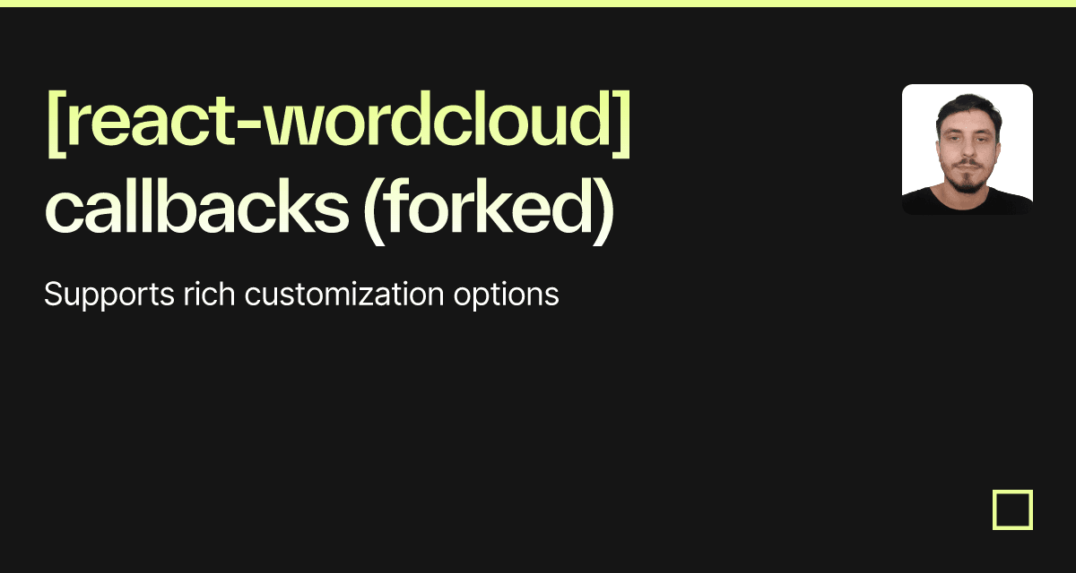 [react-wordcloud] callbacks (forked) - Codesandbox