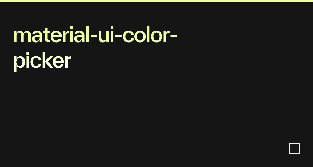 material-ui-color-picker - Codesandbox