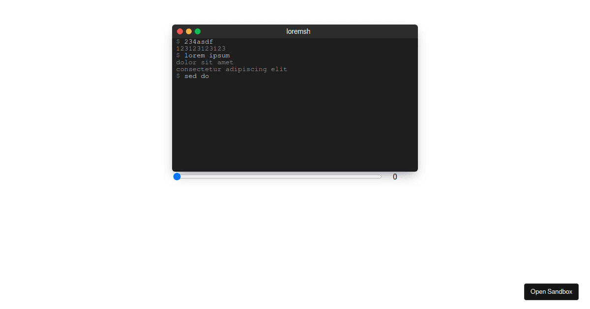 mini-terminal (forked) - Codesandbox