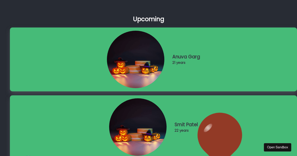 open-birthday-reminder - Codesandbox