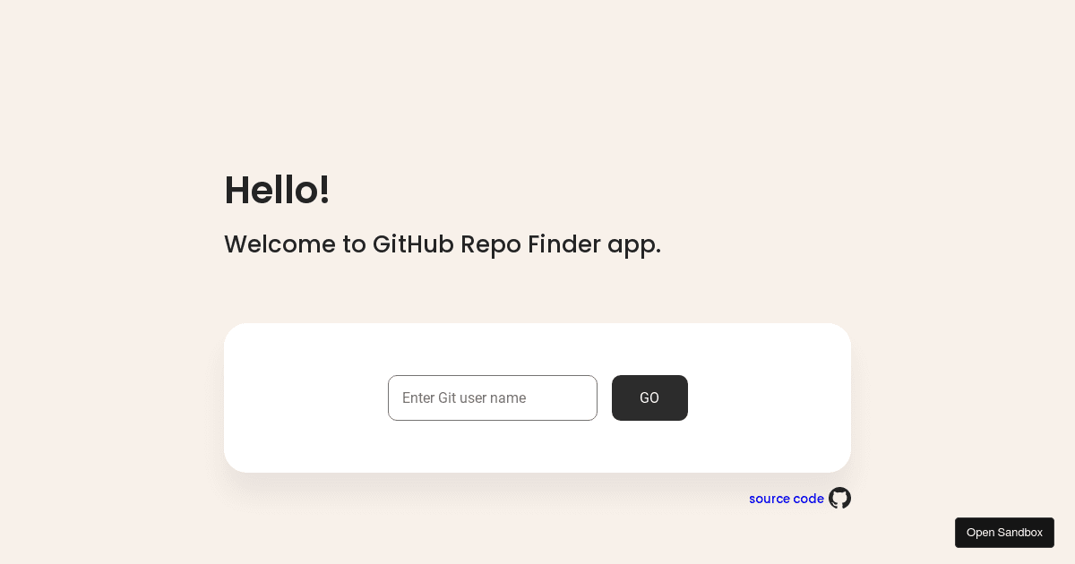 repo-finder - Codesandbox