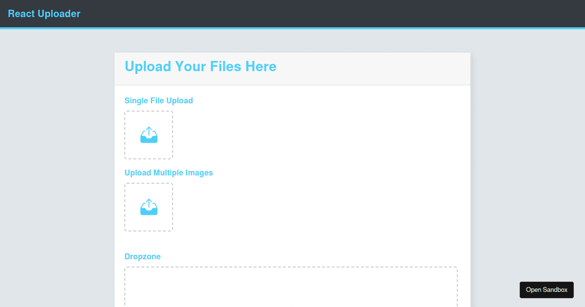 uploader - Codesandbox