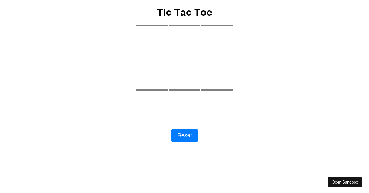 Tic-Tac-Toe - Codesandbox