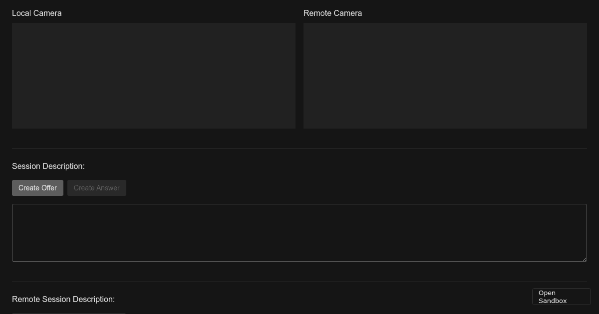 webrtc (forked) - Codesandbox