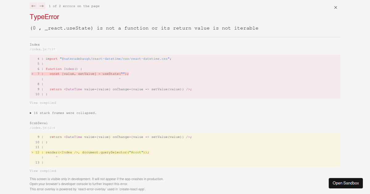 Nateradebaughreact Datetime Onclick Callback Is Not Triggered When Value Is Provided Codesandbox