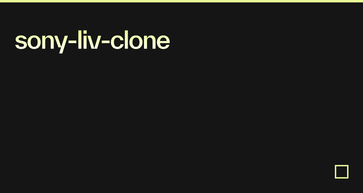 sony-liv-clone - Codesandbox